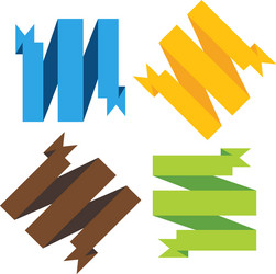 Ribbon banner graphic design template Royalty Free Vector