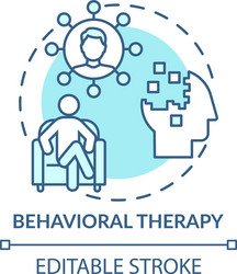 Behavioral therapy concept icon Royalty Free Vector Image