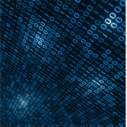 Blue screen binary code Royalty Free Vector Image