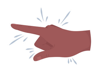 Index finger semi flat color hand gesture Vector Image