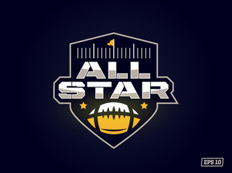 All star basketball sports logo emblem Royalty Free Vector