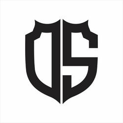 Ds logo monogram with hexagon line rounded design Vector Image