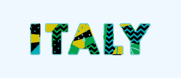 Italy concept word art Royalty Free Vector Image
