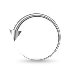 Metal right arrow isolated Royalty Free Vector Image