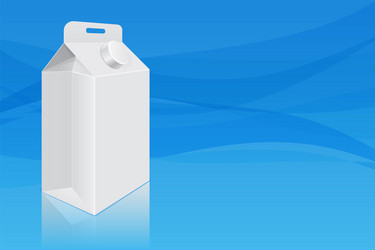 Milk cardboard packaging outline drawing Vector Image