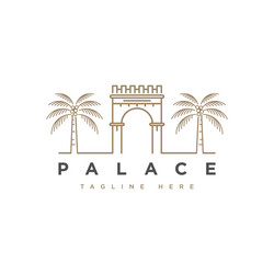 Gold modern building company logo Royalty Free Vector Image