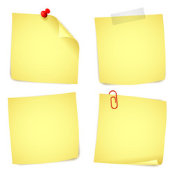 Color note stickers four sheets for notes Vector Image