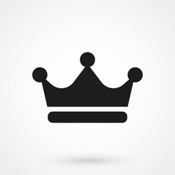 Crown icon on white background Royalty Free Vector Image