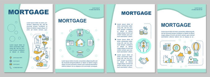 Mortgage loan brochure template Royalty Free Vector Image