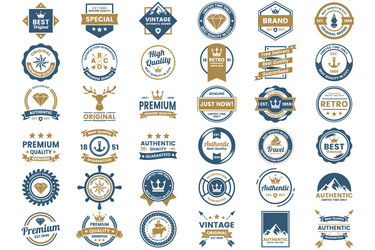 Vintage retro logo for banner Royalty Free Vector Image