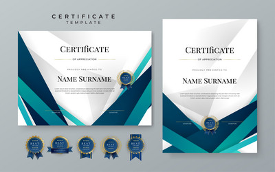 Blue Certificate Vector Images (over 38,000)