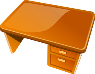 Computer desk icon cartoon style Royalty Free Vector Image