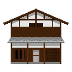 Japanese style house Royalty Free Vector Image