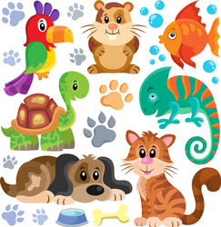 Cartoon pets collection Royalty Free Vector Image