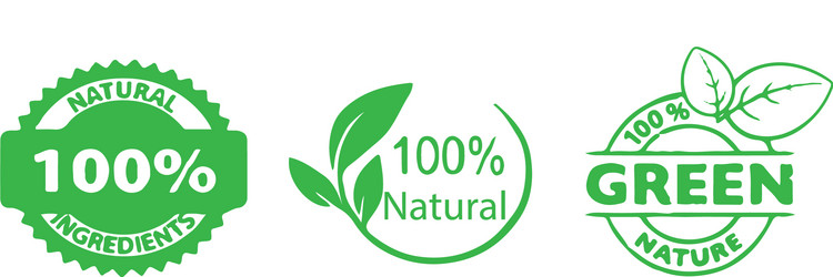 Natural ingredients product icon green organic Vector Image