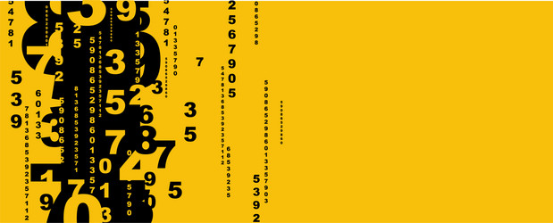 Creative and modern background with numbers Vector Image