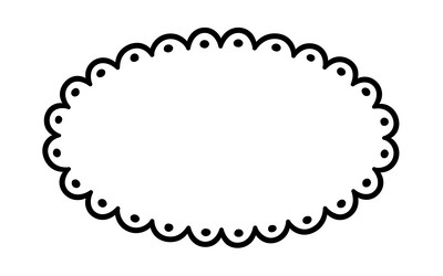 Doodle scalloped edge seamless brush stroke hand Vector Image