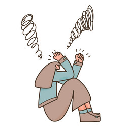 Mental disorder person with bad mood Royalty Free Vector