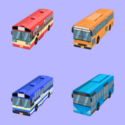 3d top view the school bus flat design style Vector Image