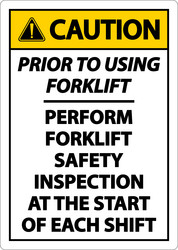 Warning perform safety inspection sign on white Vector Image