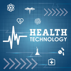 Health technology design Royalty Free Vector Image