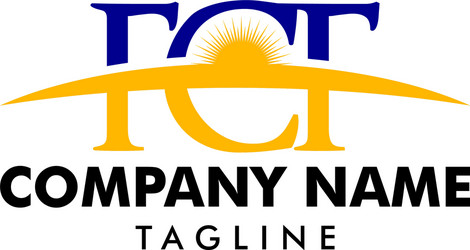 Initial letter fcf logo template design Royalty Free Vector