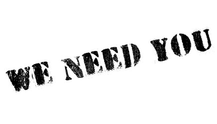 We need you rubber stamp Royalty Free Vector Image