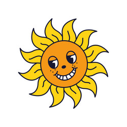 Cartoon sun sky Royalty Free Vector Image - VectorStock