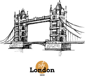 Hand drawn sketch england set black and white Vector Image