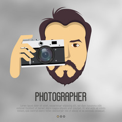 Minimalist photography camera logo icon template Vector Image