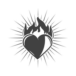 Fire Heart Tattoo Vector Images (over 850)