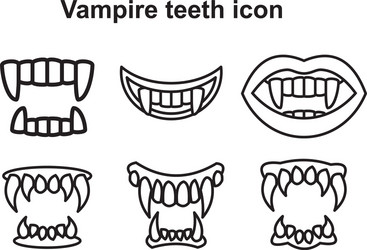 Vampire horror teeth Royalty Free Vector Image