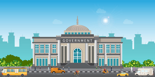 Modern court building Royalty Free Vector Image