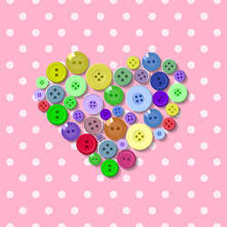 Buttons heart valentine Royalty Free Vector Image