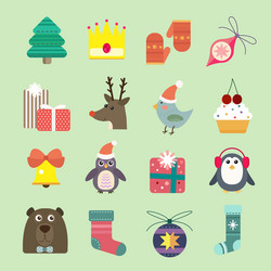 Christmas design elements set Royalty Free Vector Image