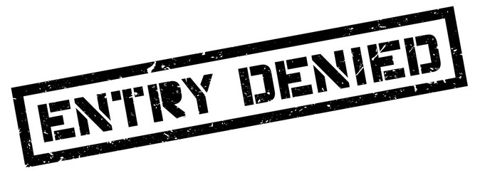 Entry denied rubber stamp Royalty Free Vector Image