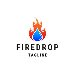 Fire drop logo Royalty Free Vector Image - VectorStock