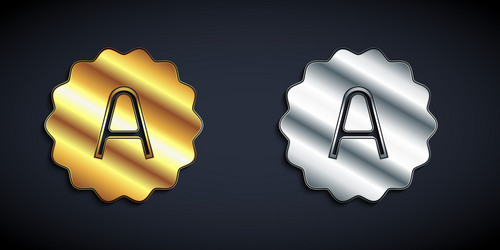 Gold and silver clipboard with checklist icon Vector Image