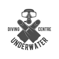 Sea diver logo design inspiration Royalty Free Vector Image