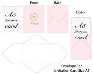 Die Cut Pocket Envelope Template Vector Images (over 210)
