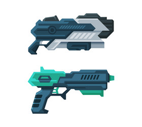 Fictional space gun or blaster as universe Vector Image