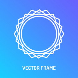 Frame white color line style isolated Royalty Free Vector