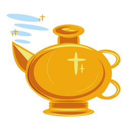 Magic genie lamp traditional icon Royalty Free Vector Image
