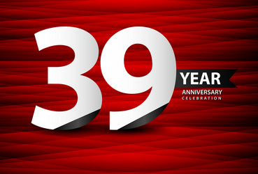 39 year anniversary celebration logo colorful Vector Image