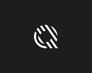 Letter q line logo Royalty Free Vector Image - VectorStock