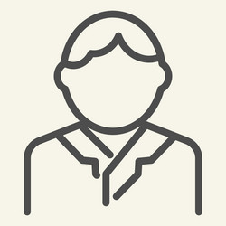 Man thin line icon businessman Royalty Free Vector Image