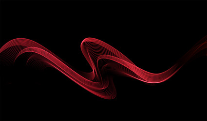 Abstract red color wave design element Royalty Free Vector