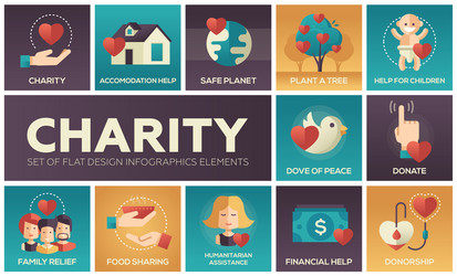 Charity Infographics Vector Images (over 2,300)