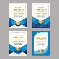 Design certificate diploma modern geometric Vector Image