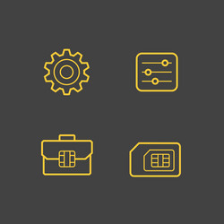 Mobile network operator icons Royalty Free Vector Image